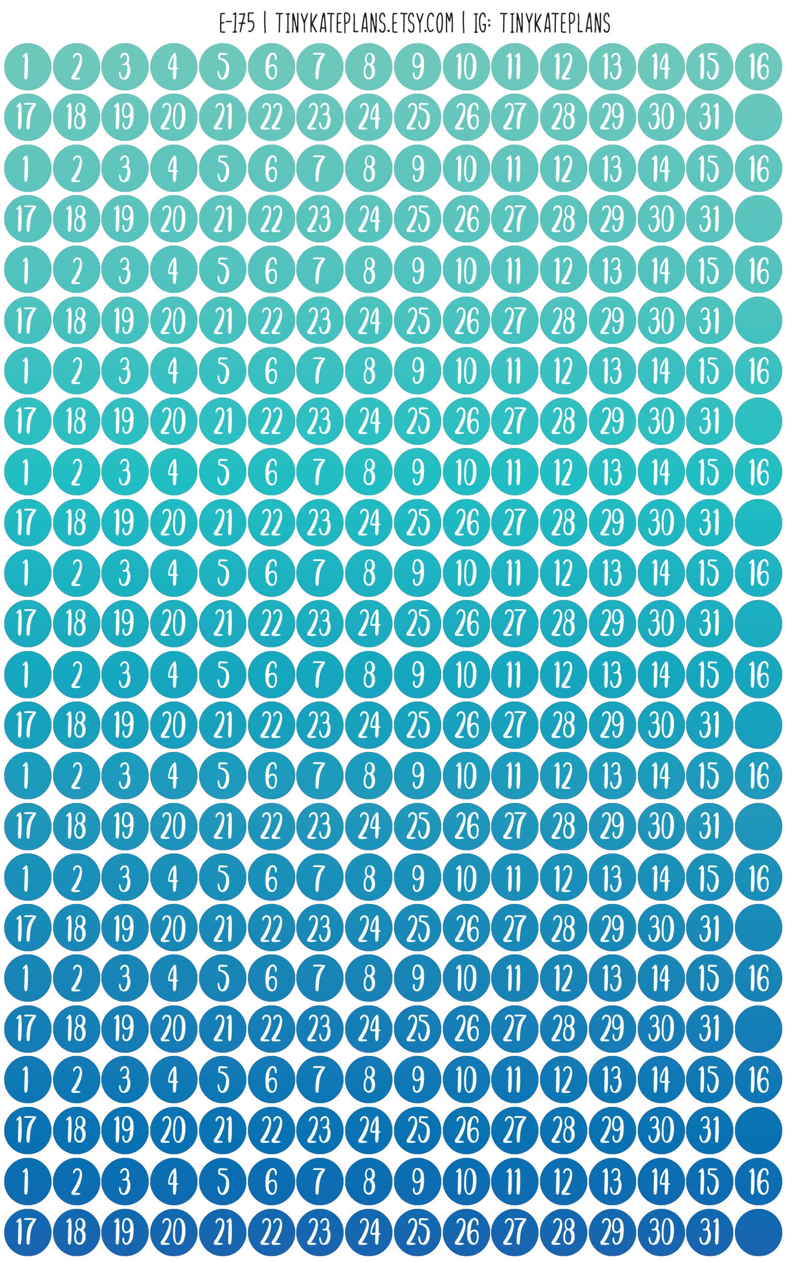 Tiny Ombre Date Dot Planner Stickers Colorful Mini Dot - Etsy