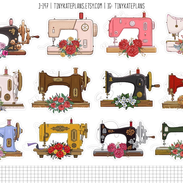 Tiny Sewing Stickers - Etsy