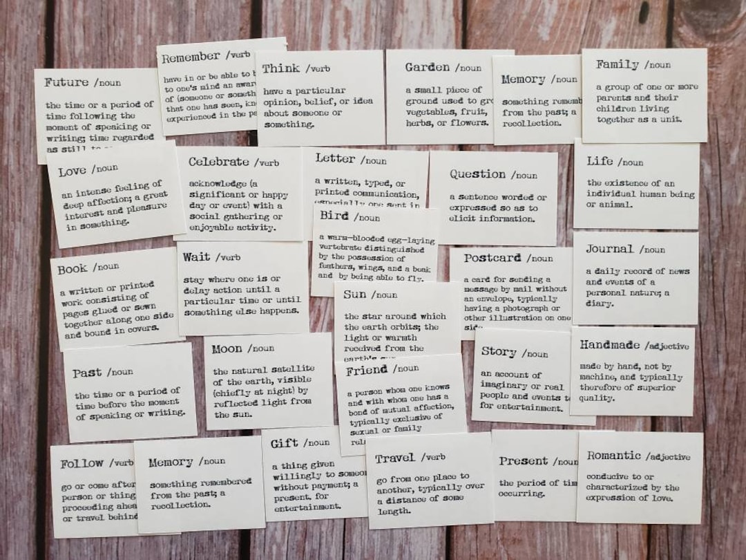 28 Vintage Inspired Vocabulary Word Stickers for Junk Journal, Paper ...