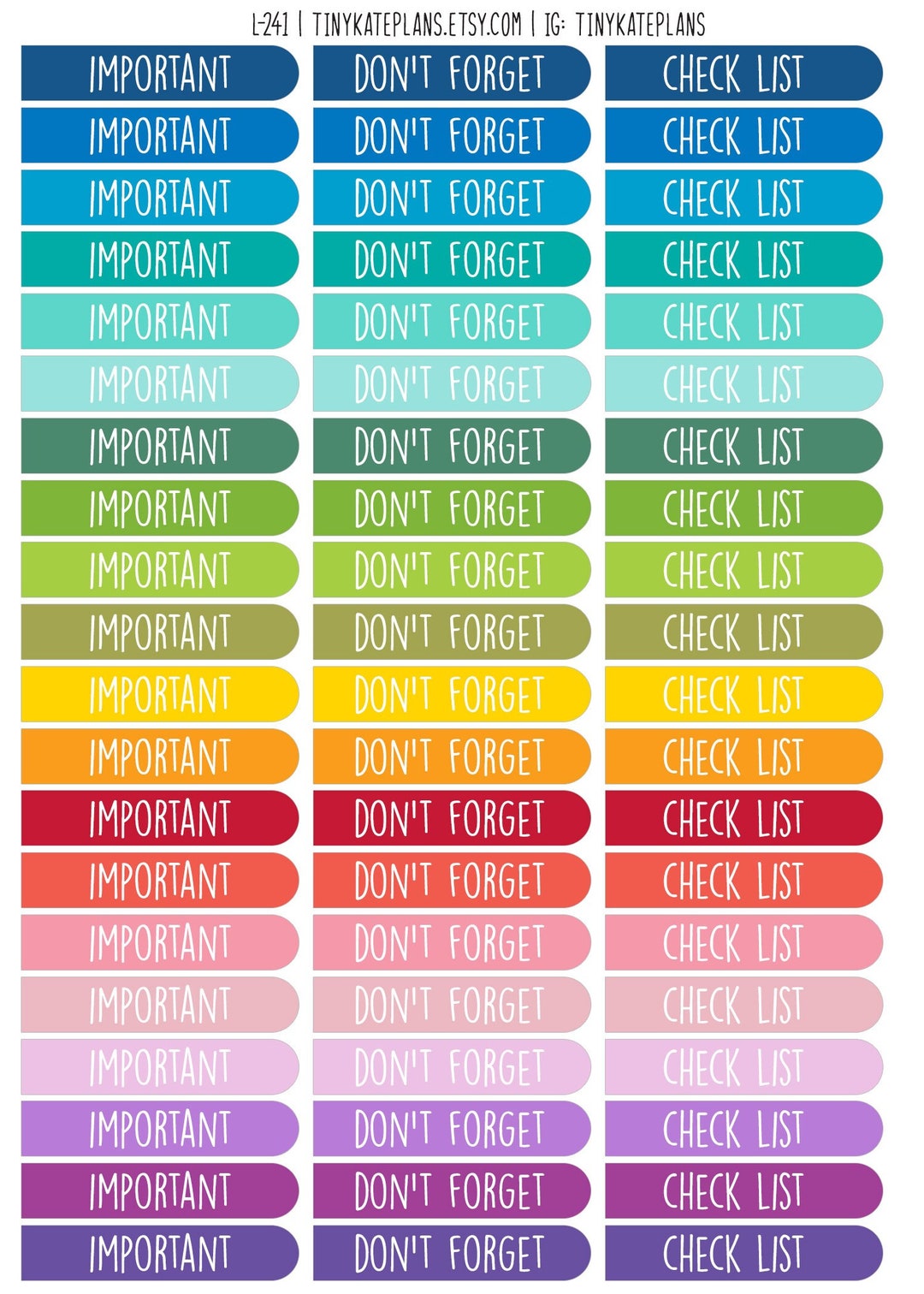 63 Reminder Header Planner Stickers, Important Planner Stickers, Don't ...