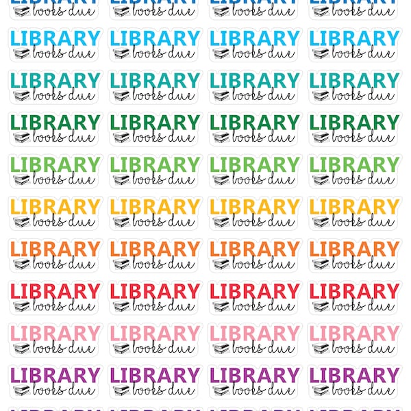 Library Planner Stickers - Etsy