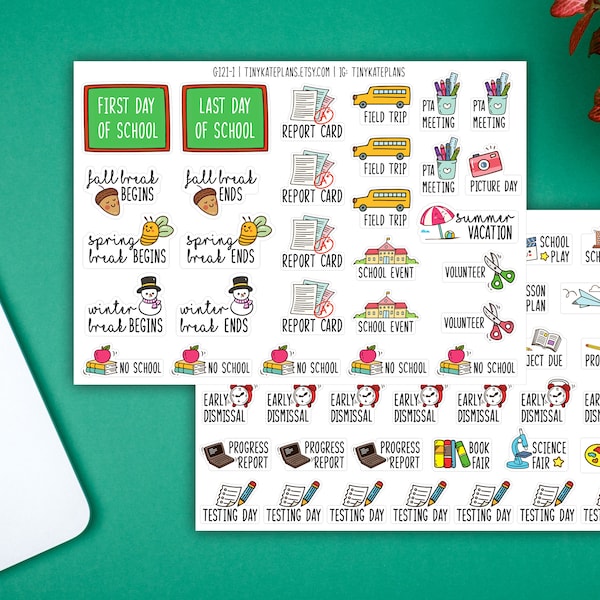 School Year Planner Stickers - Etsy