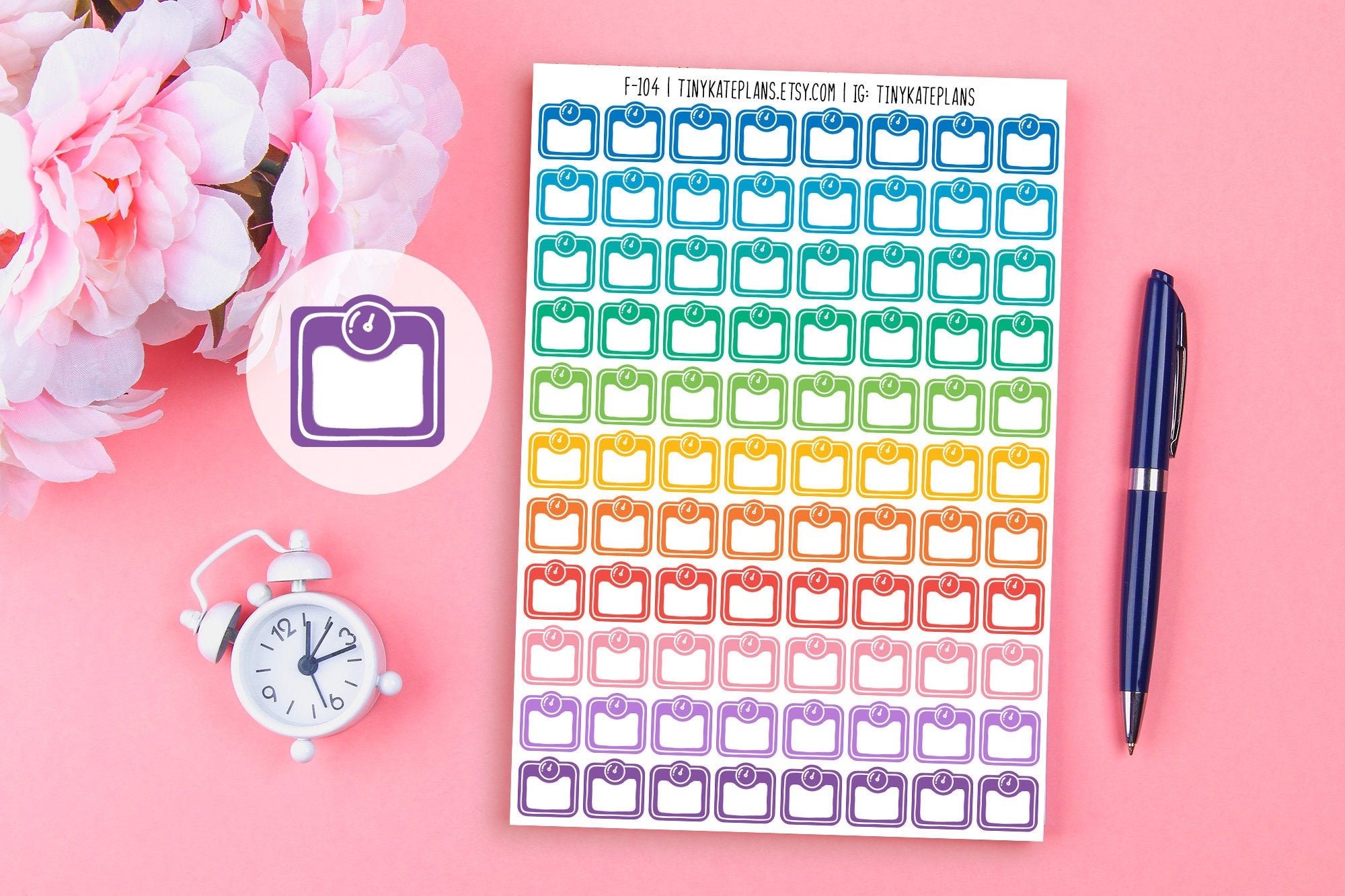 88 Tiny Weight Scale Planner Sticker Weight Loss Stickers - Etsy