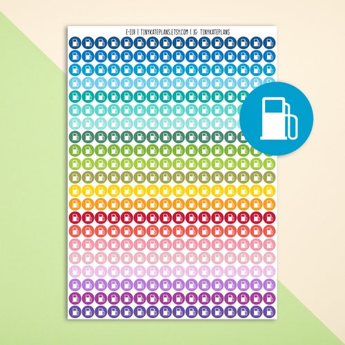 Tiny Dinner Dot Planner Stickers Colorful Mini Dot Utensils - Etsy