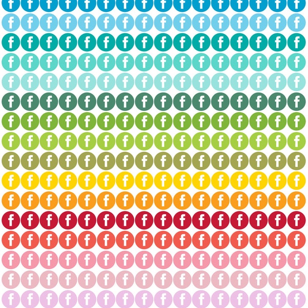 Facebook Icon Stickers - Etsy