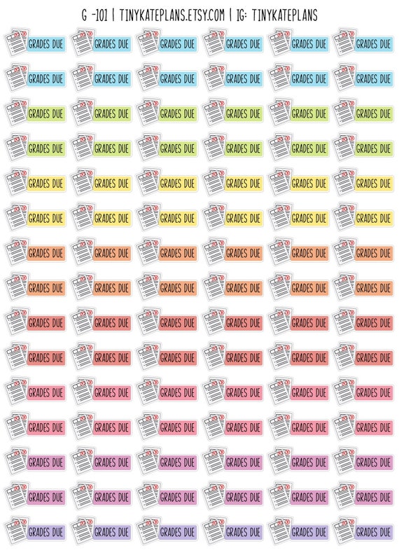 College Planner Stickers