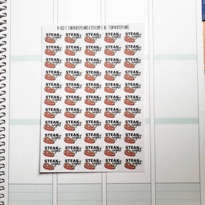 55 Tiny Steak Night Planner Stickers, Meal Planning Stickers, Family ...