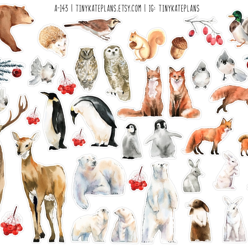 Animal Stickers - Etsy