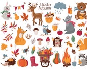 Cozy Forest Animals Fall Planner Stickers Fall Animals - Etsy