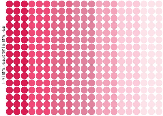 Tiny Pink Dot Planner Stickers Colorful Valentine's Day | Etsy