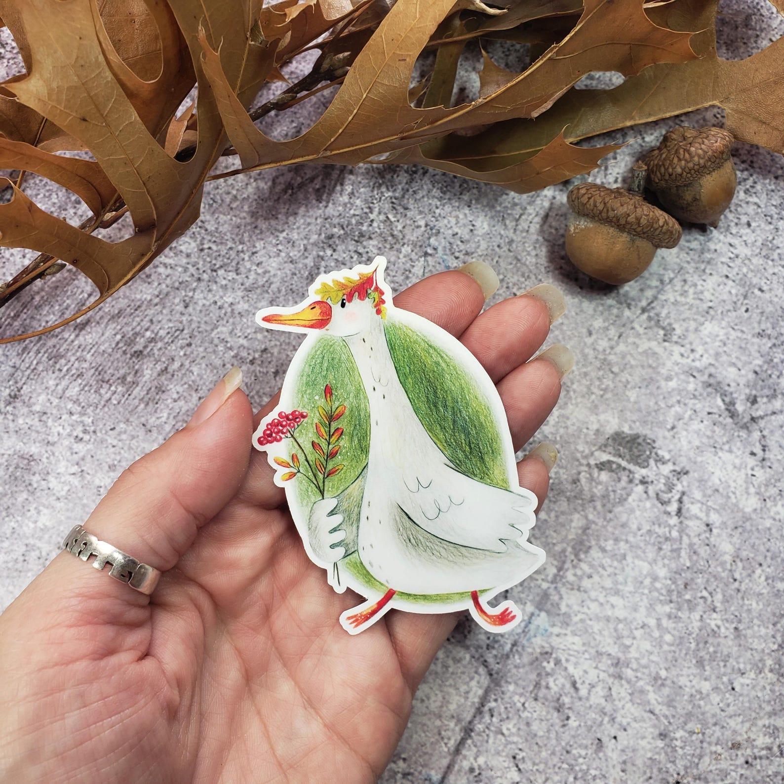 Fall Silly Geese Bird Vinyl Stickers, Cute Bird Vinyl Stickers, Cute ...