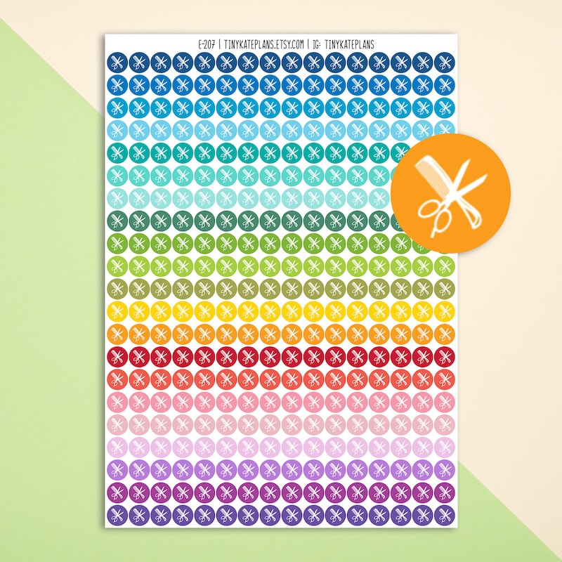 Icon Stickers Mini Hair - Etsy