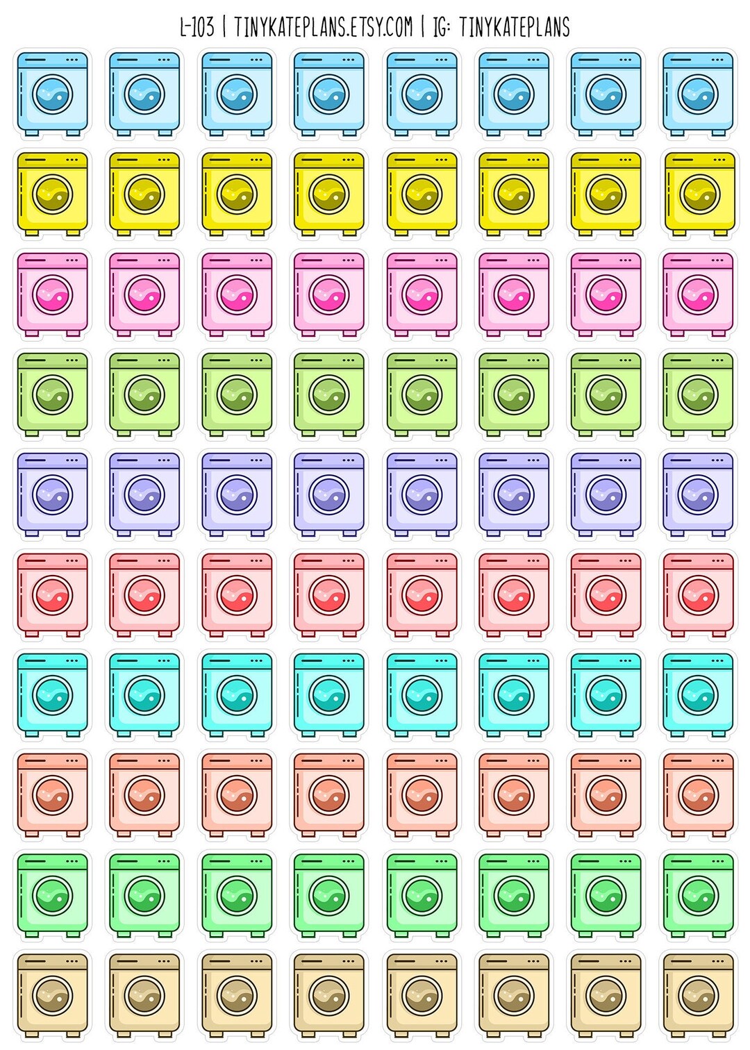 80 Tiny Laundry Day Planner Stickers, Home Tiny Planner Stickers ...