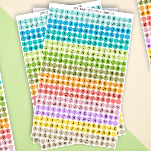 Tiny Ombre Date Dot Planner Stickers Colorful Mini Dot - Etsy