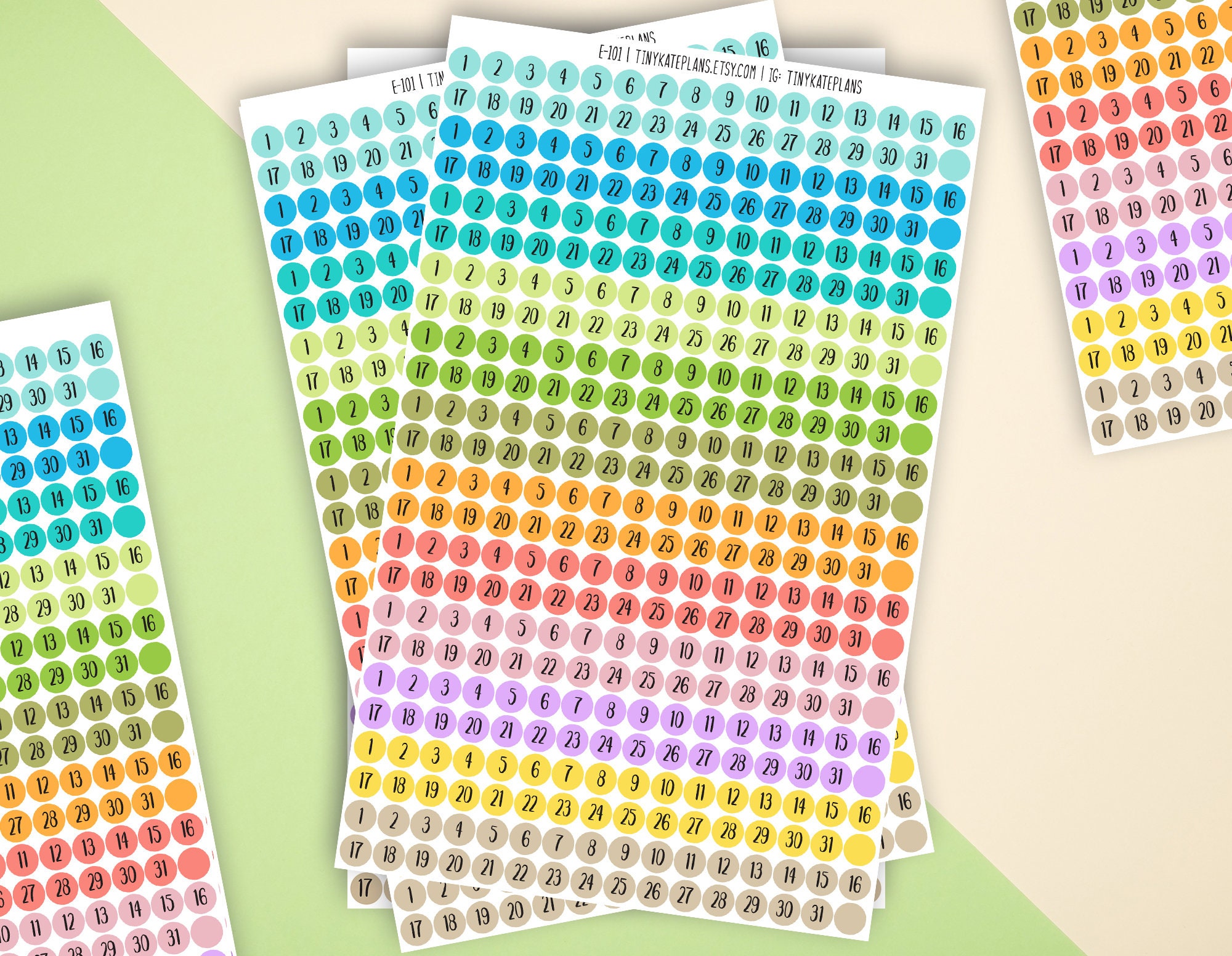 Tiny Dot Date Cover Planner Stickers Mini Date Circle | Etsy