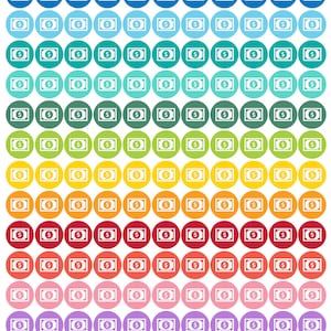 Tiny Dollar Dot Planner Stickers, Colorful Mini Dot Money Planner ...