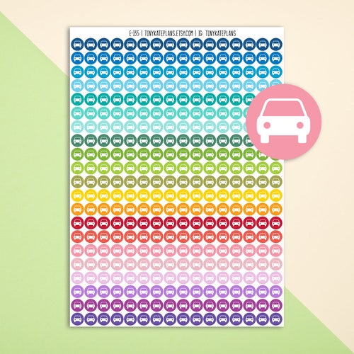 336 Tiny Heart Rate Dot Planner Stickers Colorful Mini - Etsy