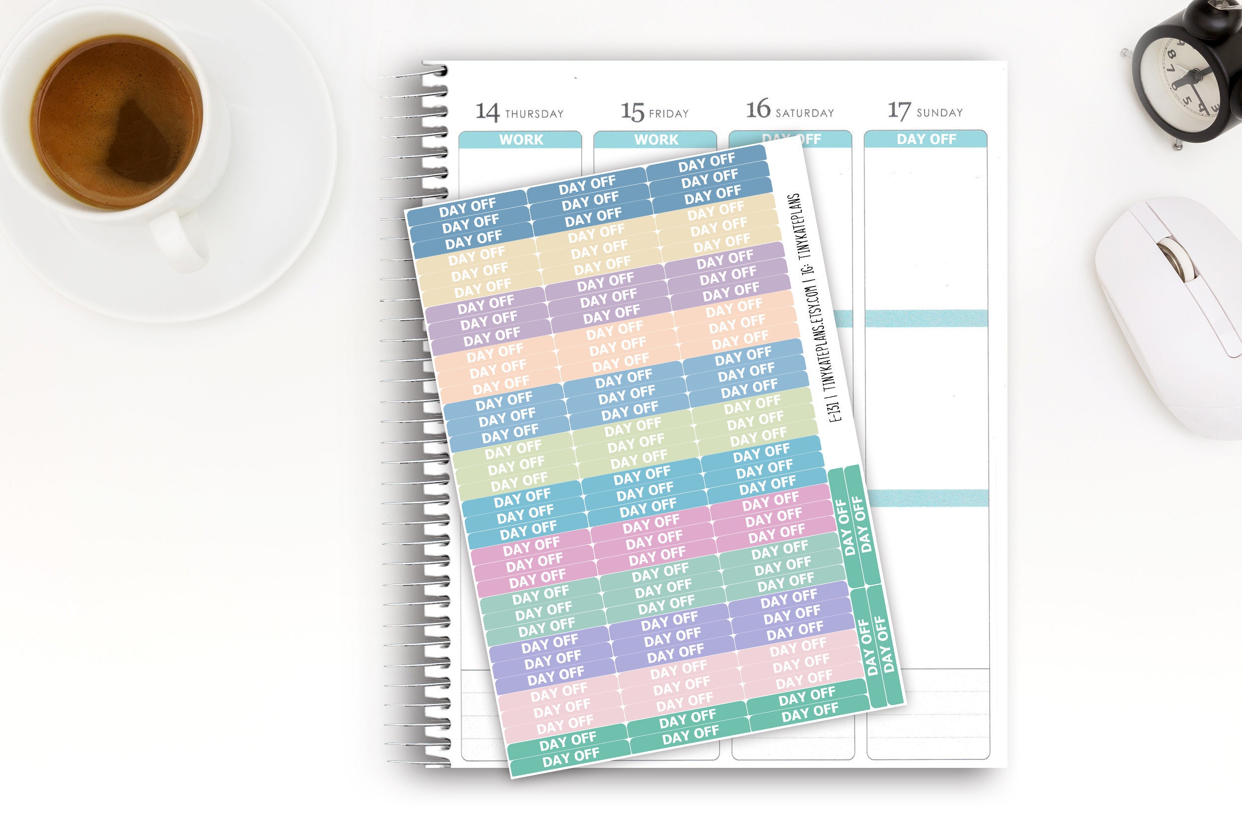 108 Tiny Day off Header Stickers for Erin Condren Life - Etsy