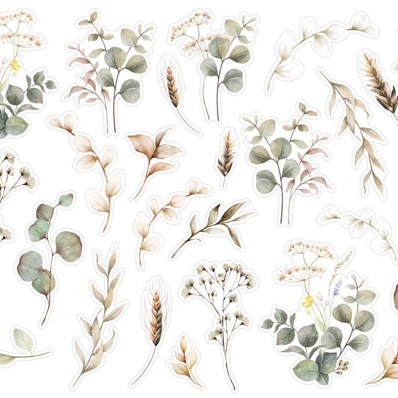 Small Floral Sticker Sets - Etsy