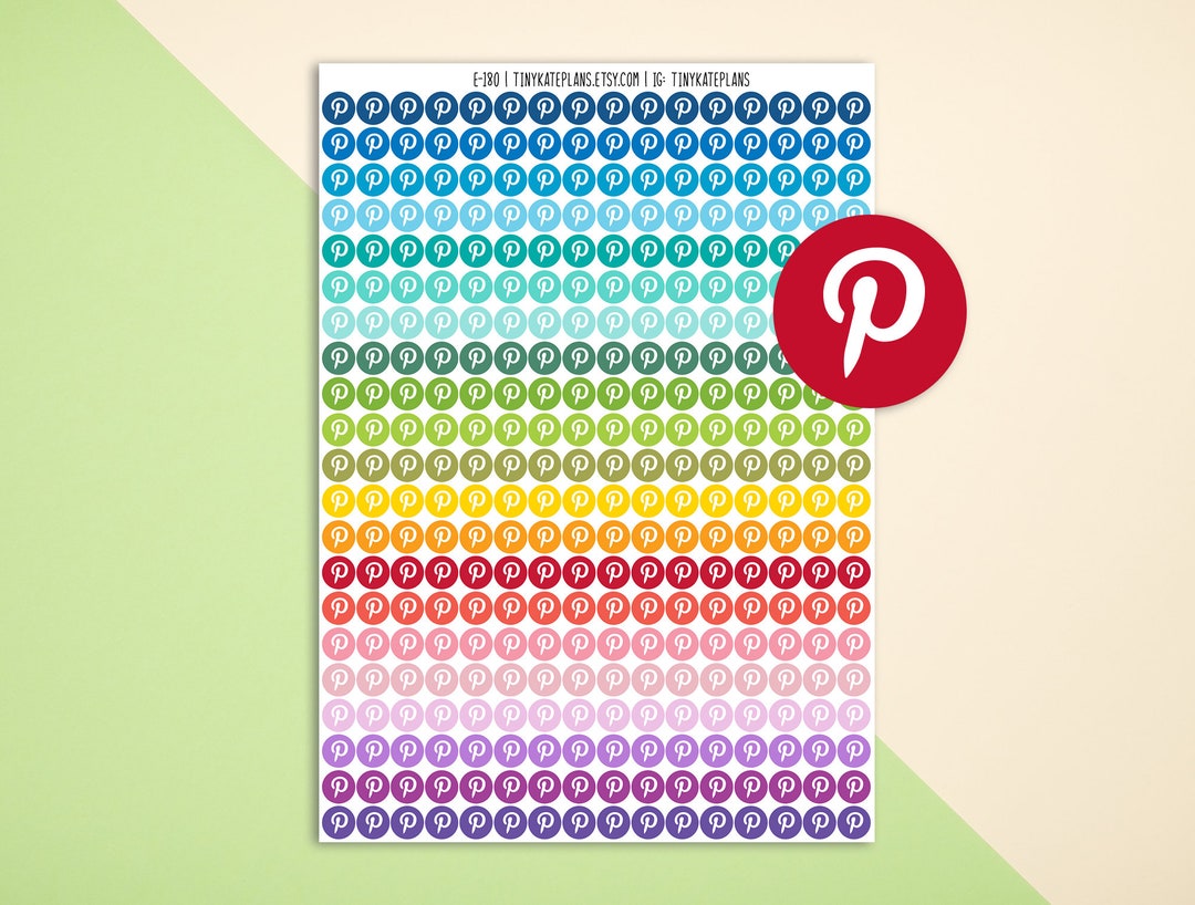 Tiny Pinterest Dot Planner Stickers, Colorful Mini Dot Icon Planner ...