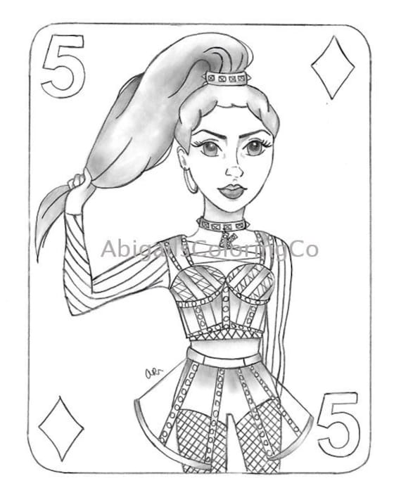 Katherine Howard Six Musical Coloring Page | Etsy