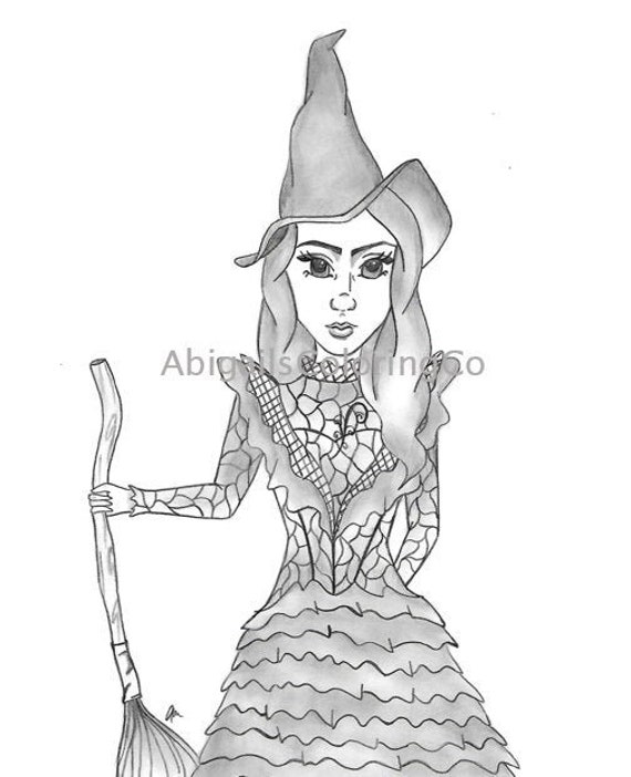 Elphaba Wicked Musical Coloring Page | Etsy
