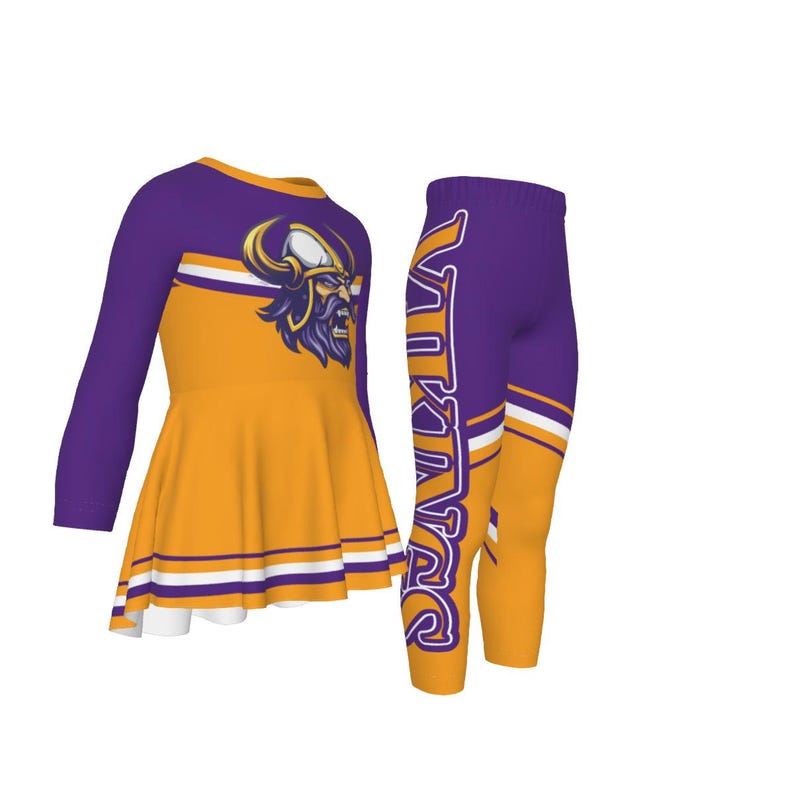 Custom Kids Cheerleader Uniform: 2-piece Set, Free Logo Design - Etsy