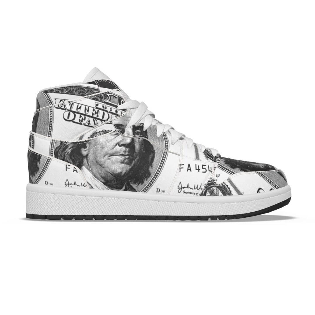Money Shoe 100 Cash Dollar Bill Ben Franklin Fiat Men's Unisex Faux ...