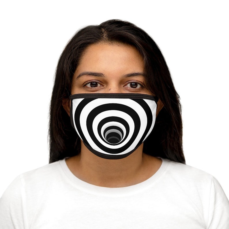 Optical Illusion Mask Rings Circles Stripes Black Hole Portal Modern ...