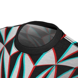Optical Illusion Shirt Abstract 3D Stereoscopic Triangle Pattern ...