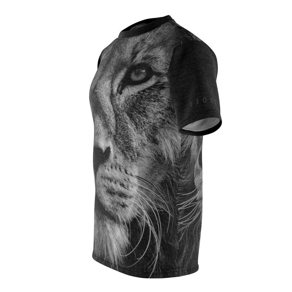 Rey de la selva León Cara Leo Zodiac Gran Gato Simba Negro y Blanco ...