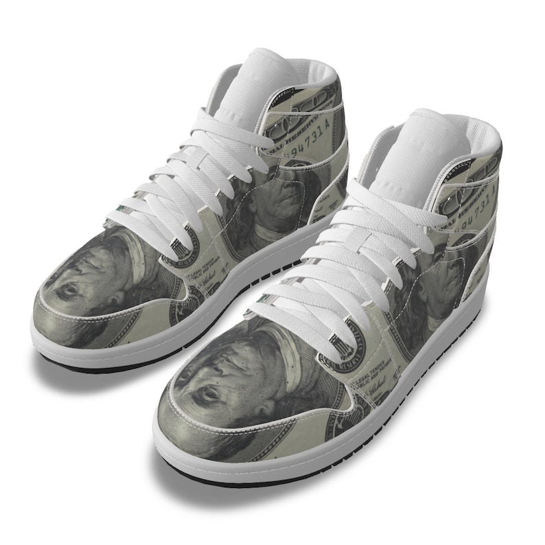 Money Shoe 100 Cash Dollar Bill Ben Franklin Fiat Men's Unisex Faux ...