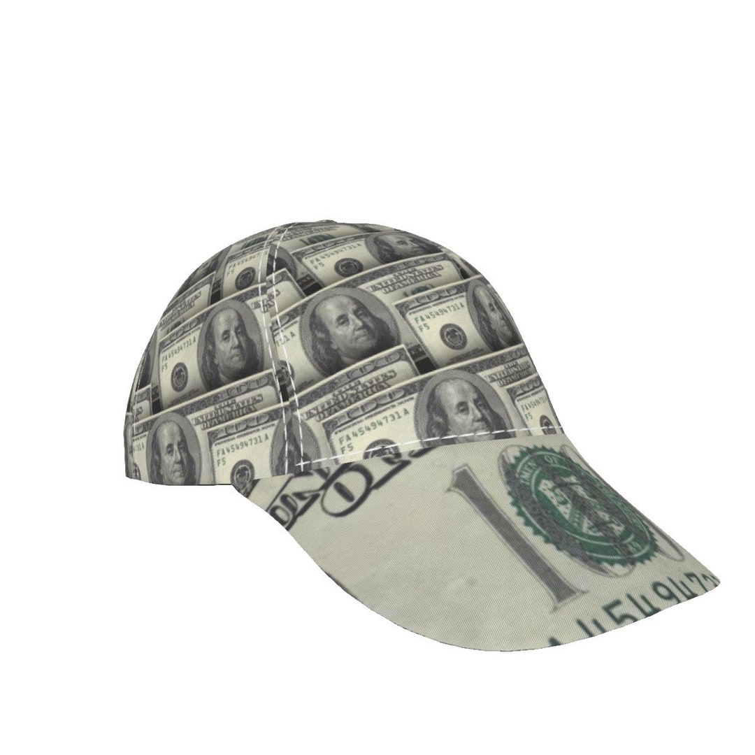 FIAT 100 Dollar Bill Hat Cash Money Green Baseball Cap Adjustable Strap ...