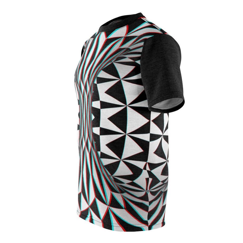 Optical Illusion Shirt Abstract 3D Stereoscopic Triangle Pattern ...