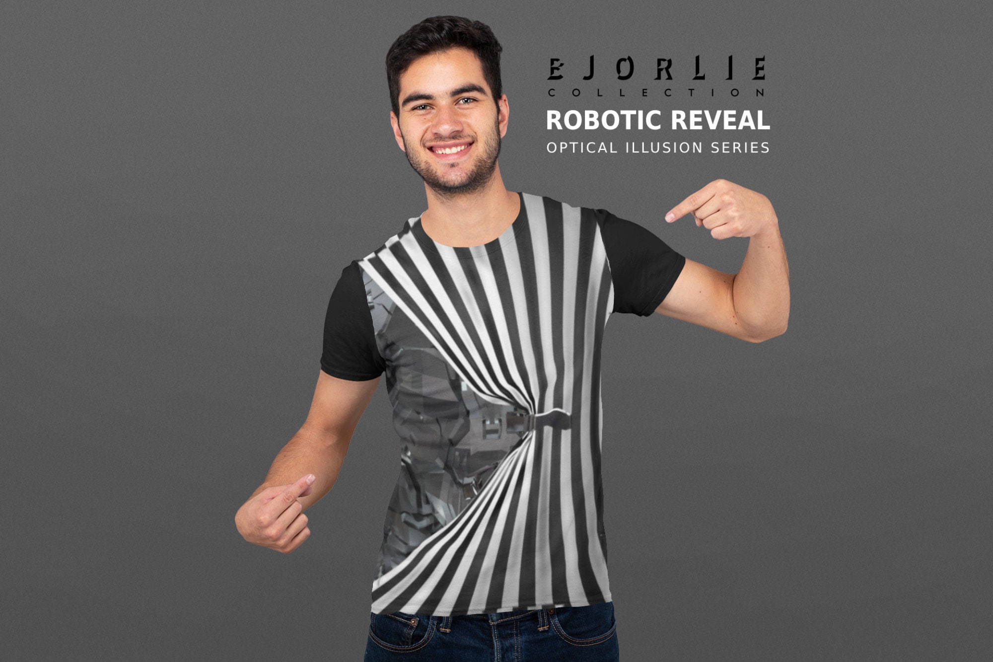 Op Art Optical Illusion Robotic Reveal Machine Robot Pattern Sci-fi ...