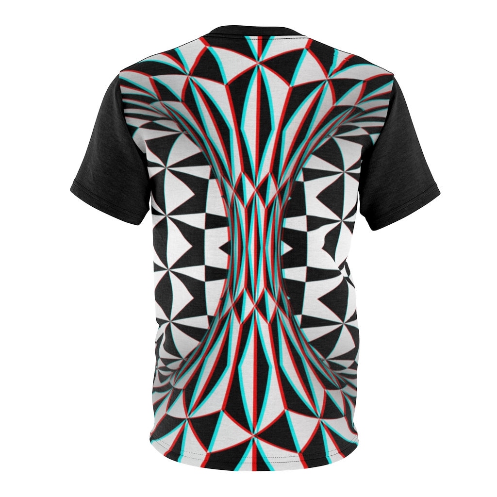Optical Illusion Shirt Abstract 3D Stereoscopic Triangle Pattern ...