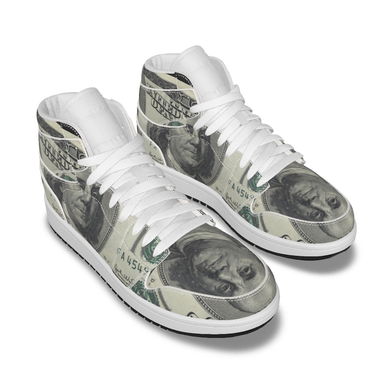 Money Shoe 100 Cash Dollar Bill Ben Franklin Fiat Men's Unisex Faux ...