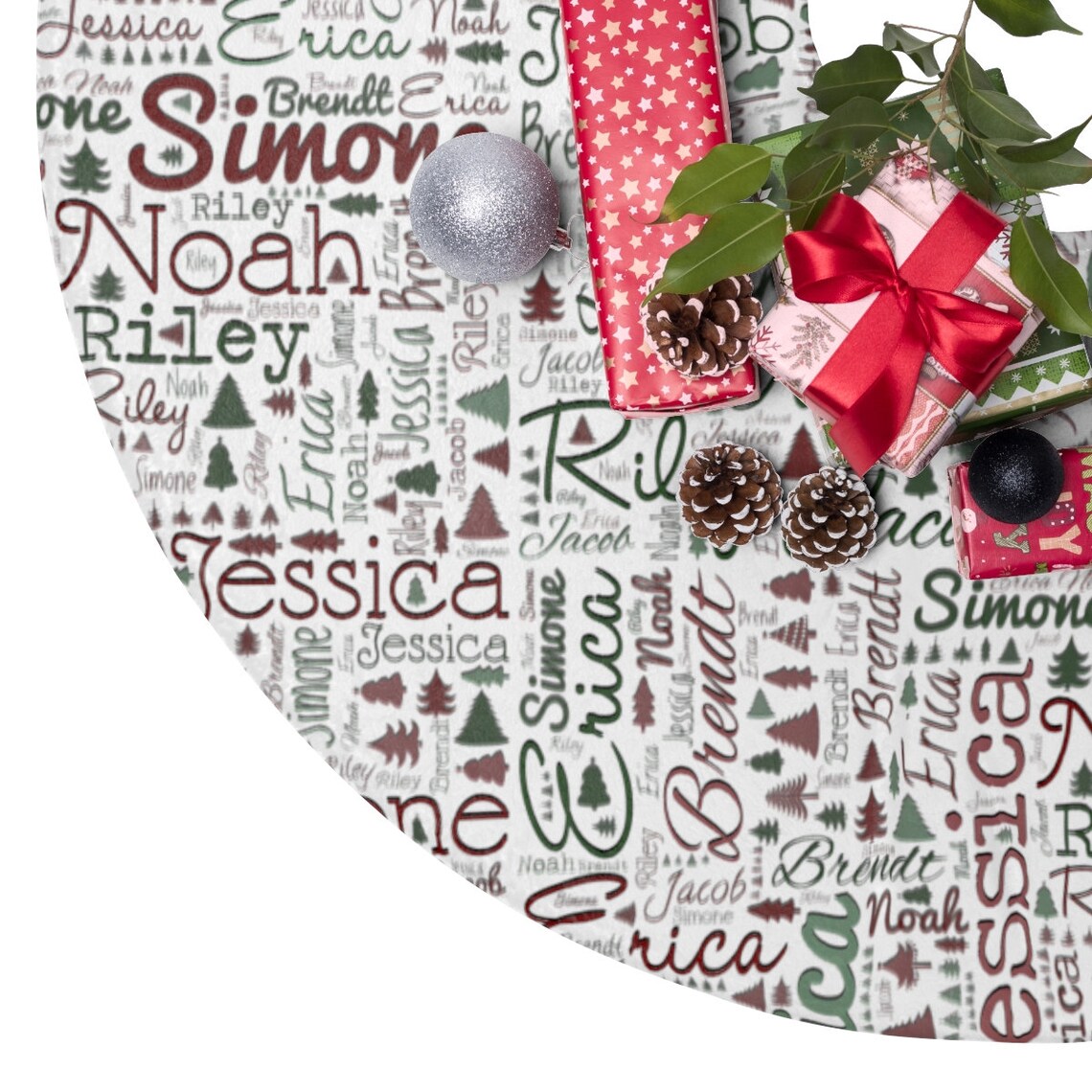 Personalized Christmas Tree Skirts Family Custom Names Skirt - Etsy