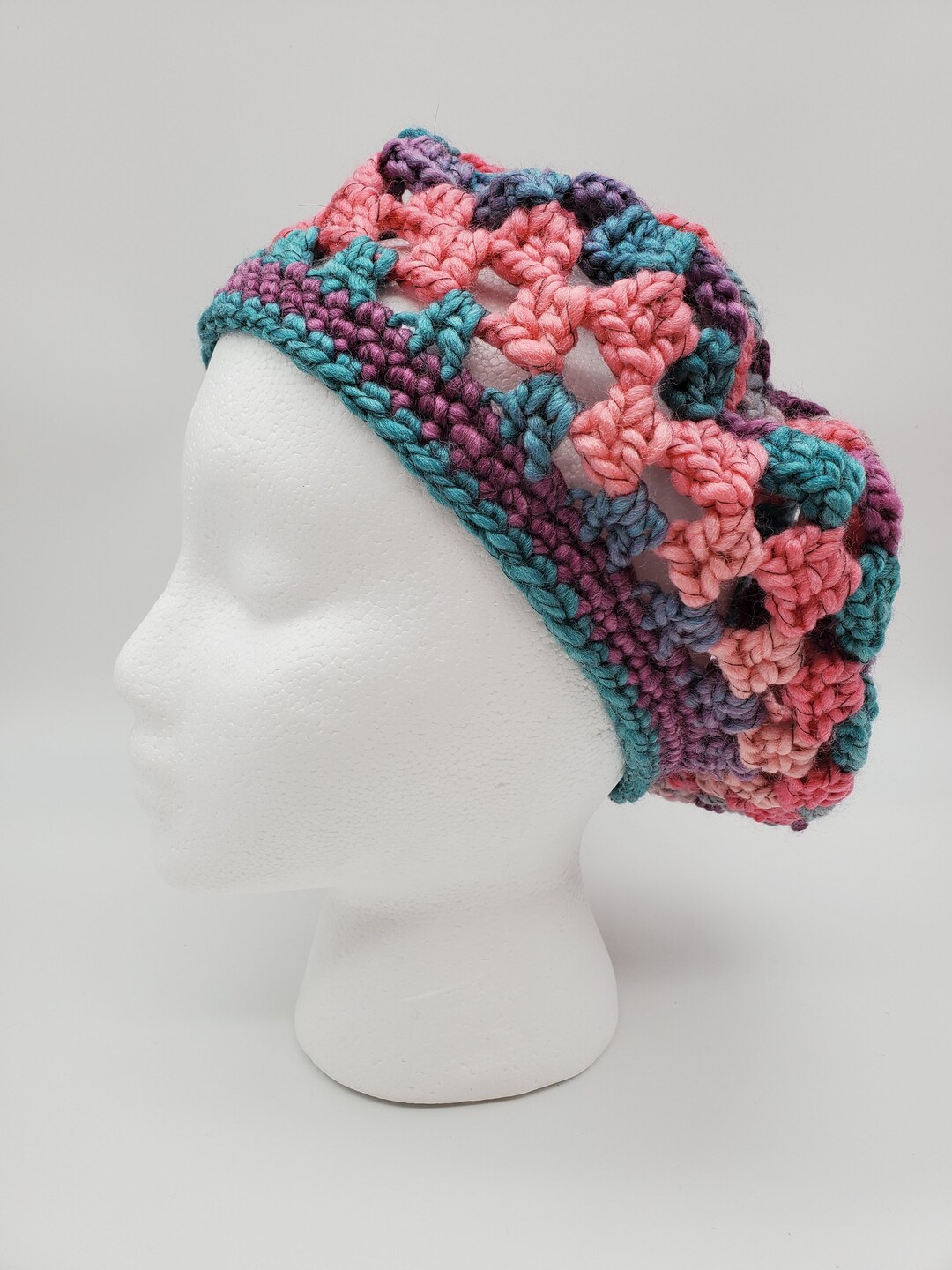 Maypole Beret Pink Jade Purple - Etsy