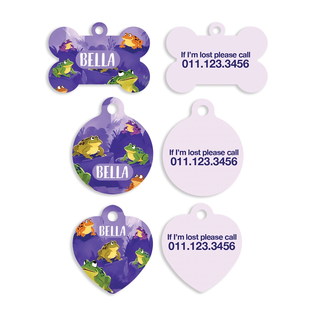 Halloween Toads Fall Pet ID Tags Cat Tag Personalized Pet Tags Dog ID ...