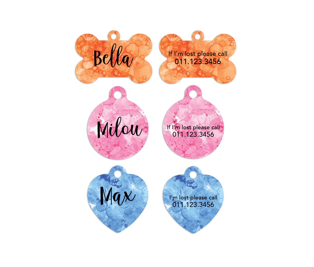 Bubblegum Pet ID Tags Cat Tag Personalized Pet Tags Dog ID Tag Dog Lost ...
