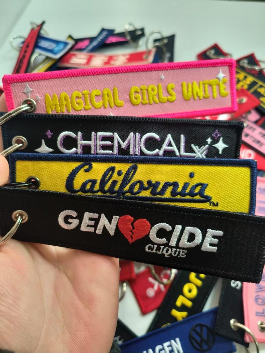 50 Custom Keychains Bulk Order | Personalized Double-sided Jet Tag ...