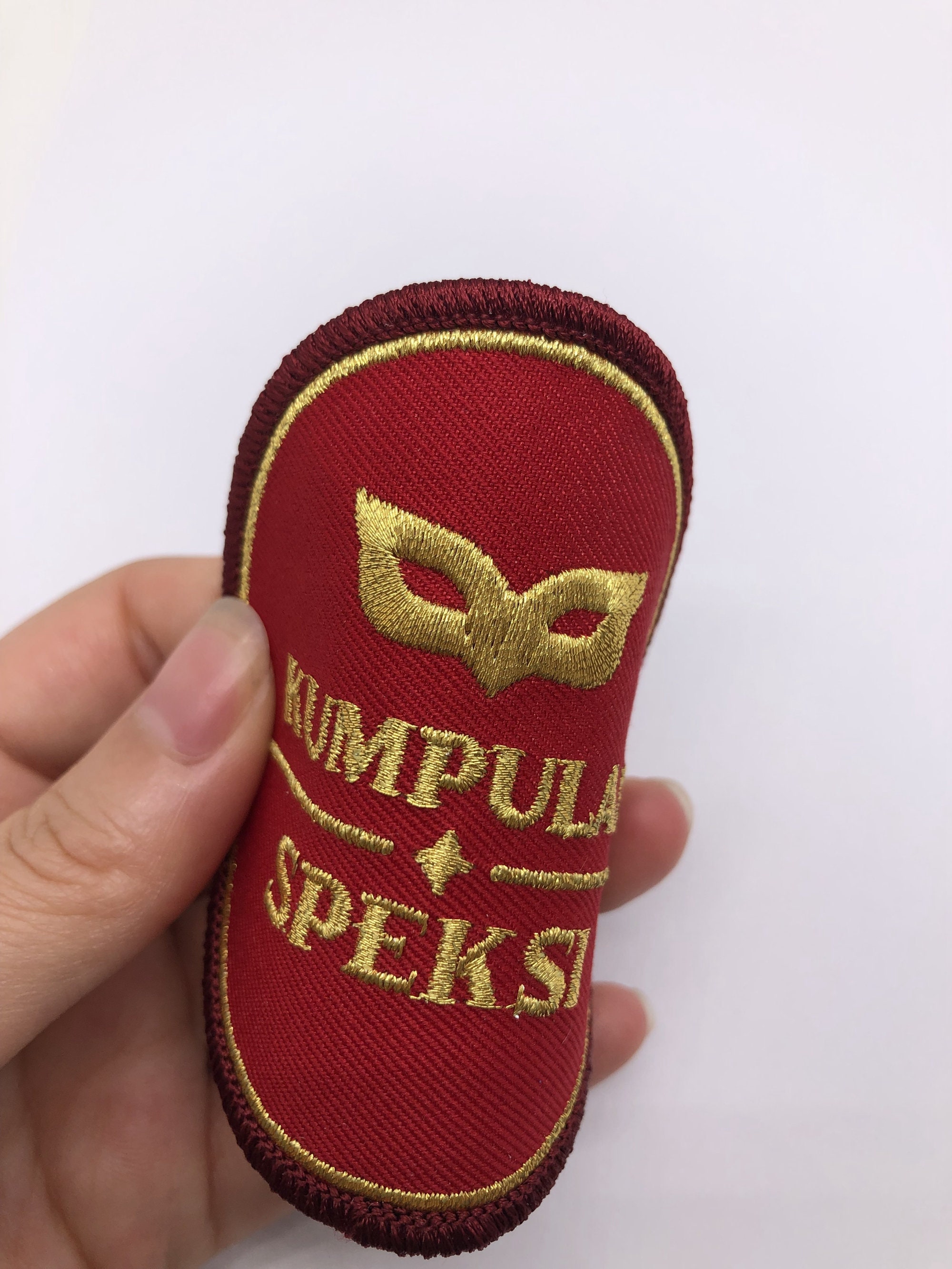 Sewing on metallic gold Embroidered Patches Custom Patch | Etsy