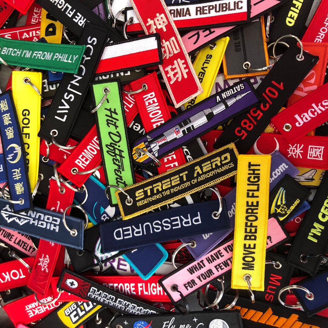 Remove Before Flight Keychain, Keyring Tags, Name Tag for Kids ...