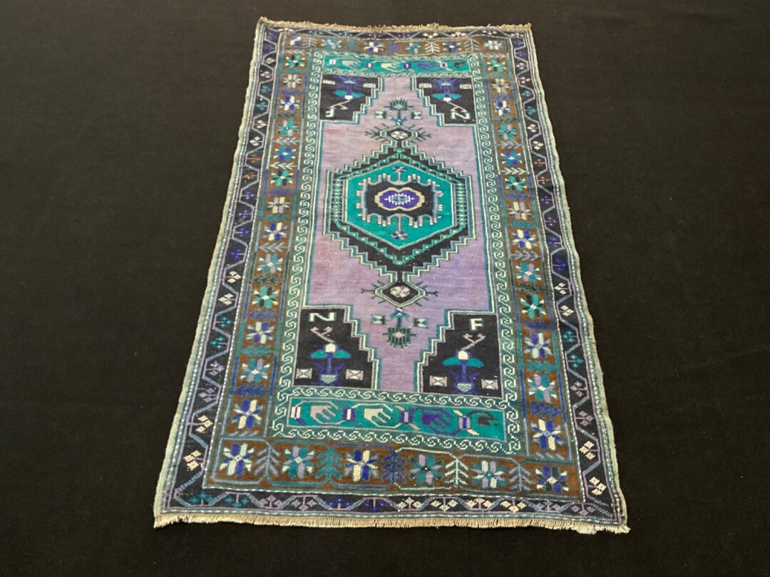 3x6 Purple Accent Rug Kitchen Rug Bedroom Decor Handmade - Etsy