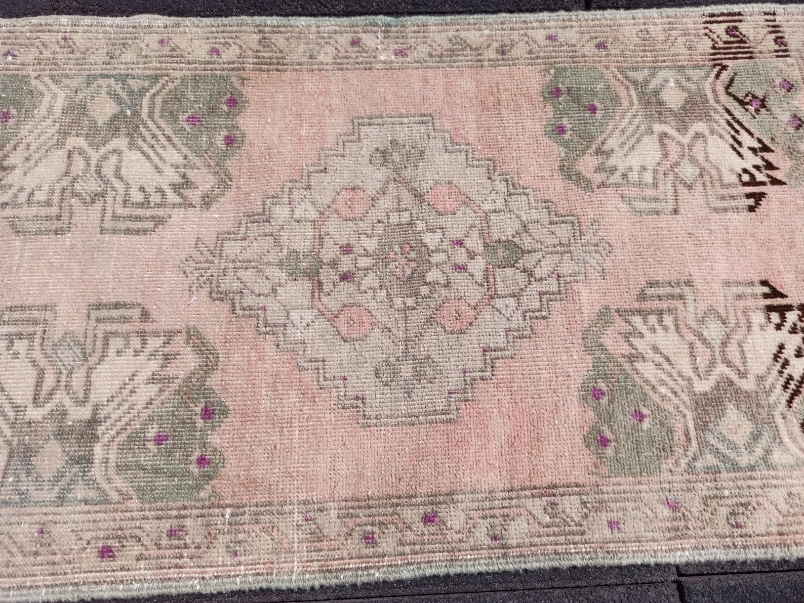 Pink Small Rug Small Vintage Rug Small Entry Rug Bathroom - Etsy