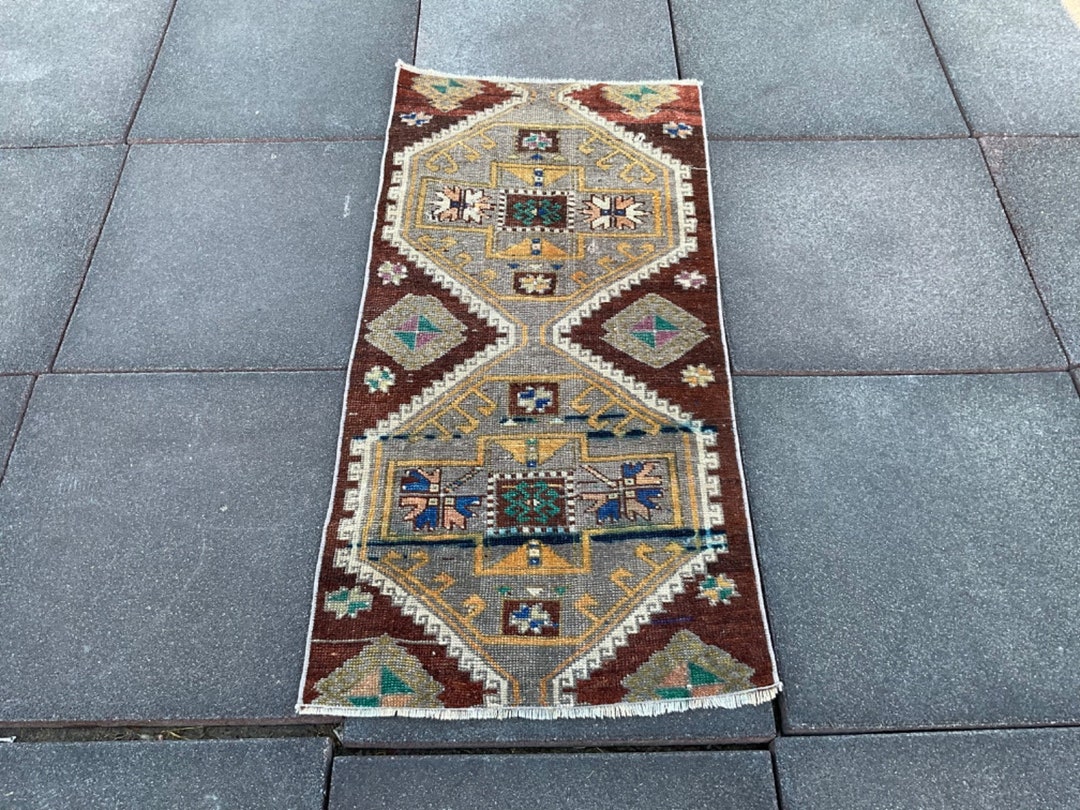 2x4 Brown Handwoven Rug,2x4 Small Oushak Rug, Antique Decoractive Rug ...