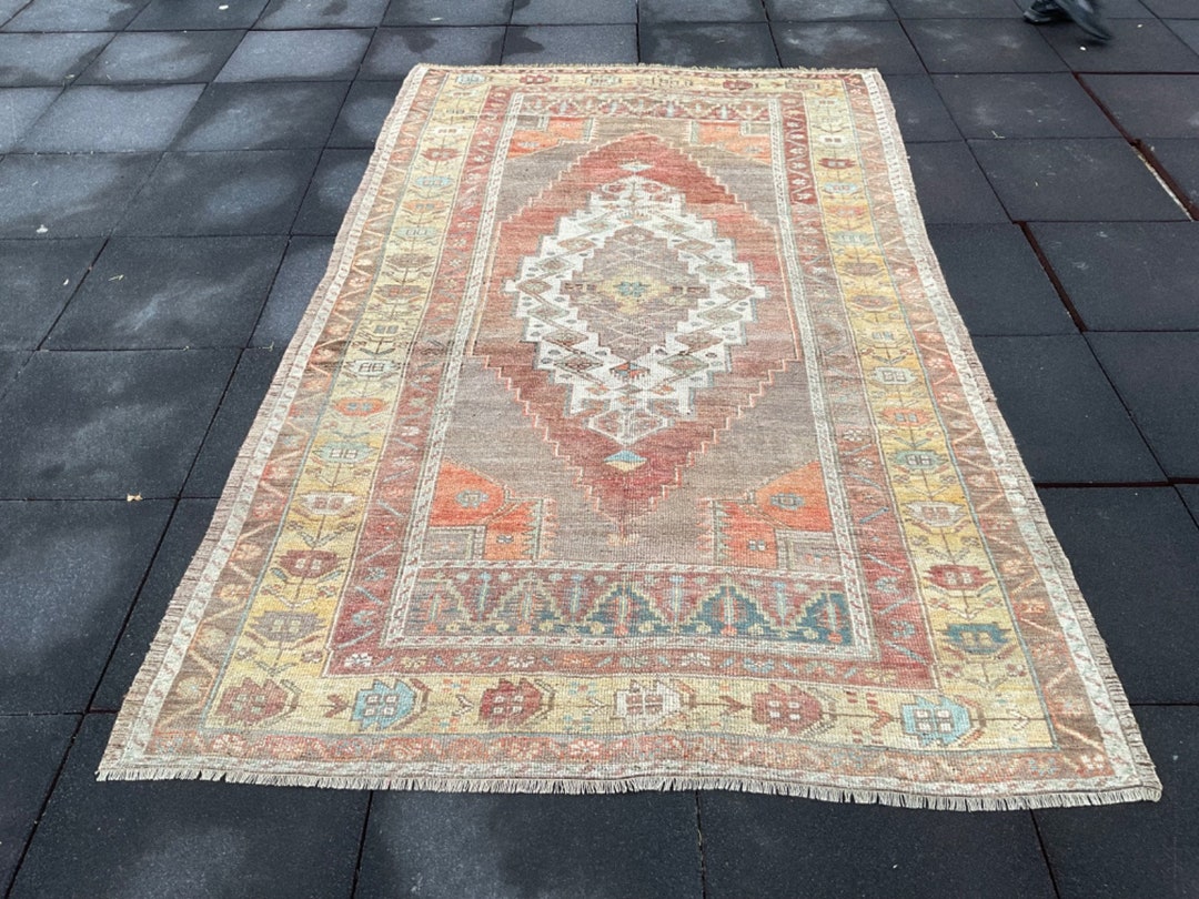 5x9 Natural Area Rug, Kitchen Rug, Bedroom Rug, Home Decor Rug, Boho ...