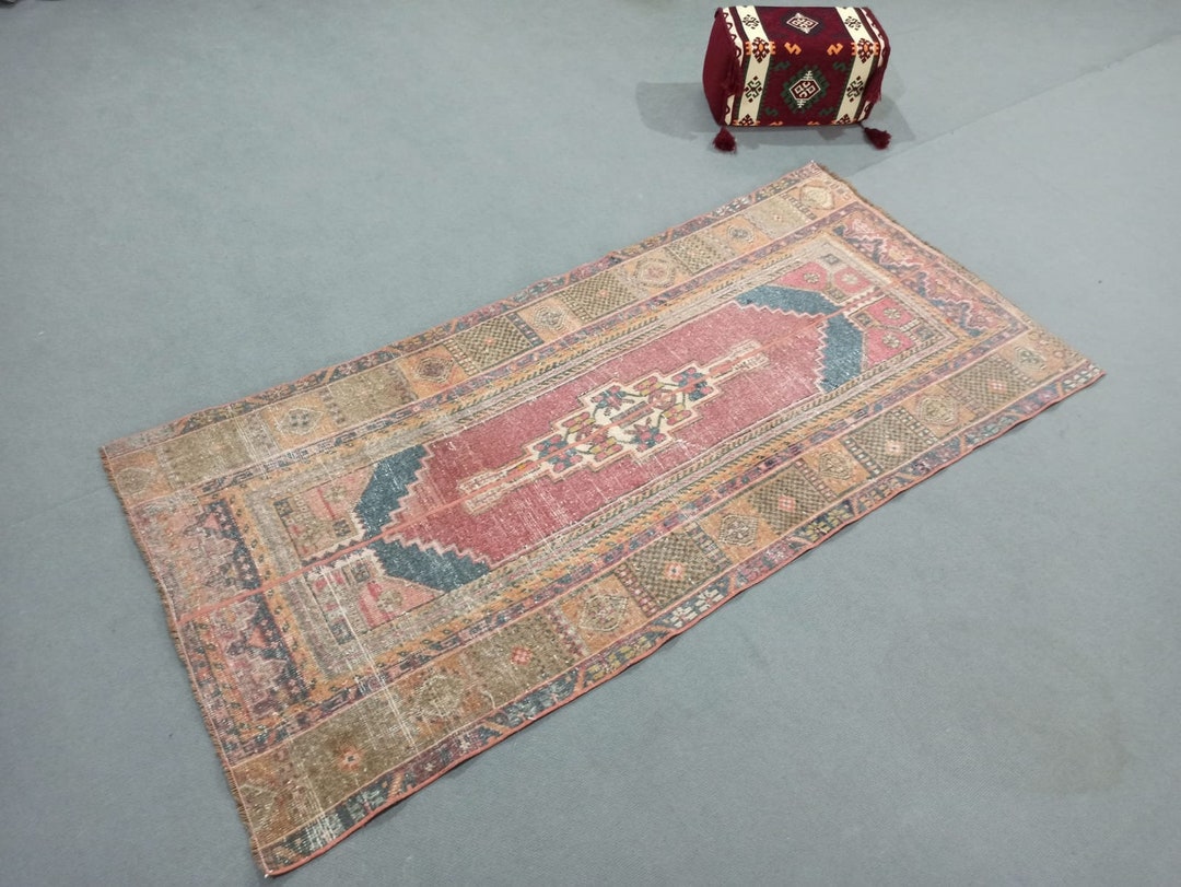 Patchwork Area Rug, Vintage Area Rug, Turkish Rug, Hand Knotted Rug ...