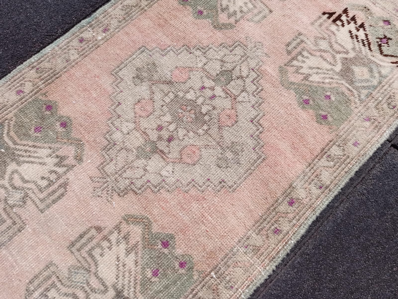 Pink Small Rug Small Vintage Rug Small Entry Rug Bathroom | Etsy